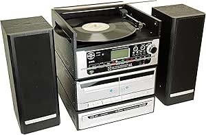 Steepletone Capitol Music Stack System, CD Burner. CD RECORDING 6-in-1 ...