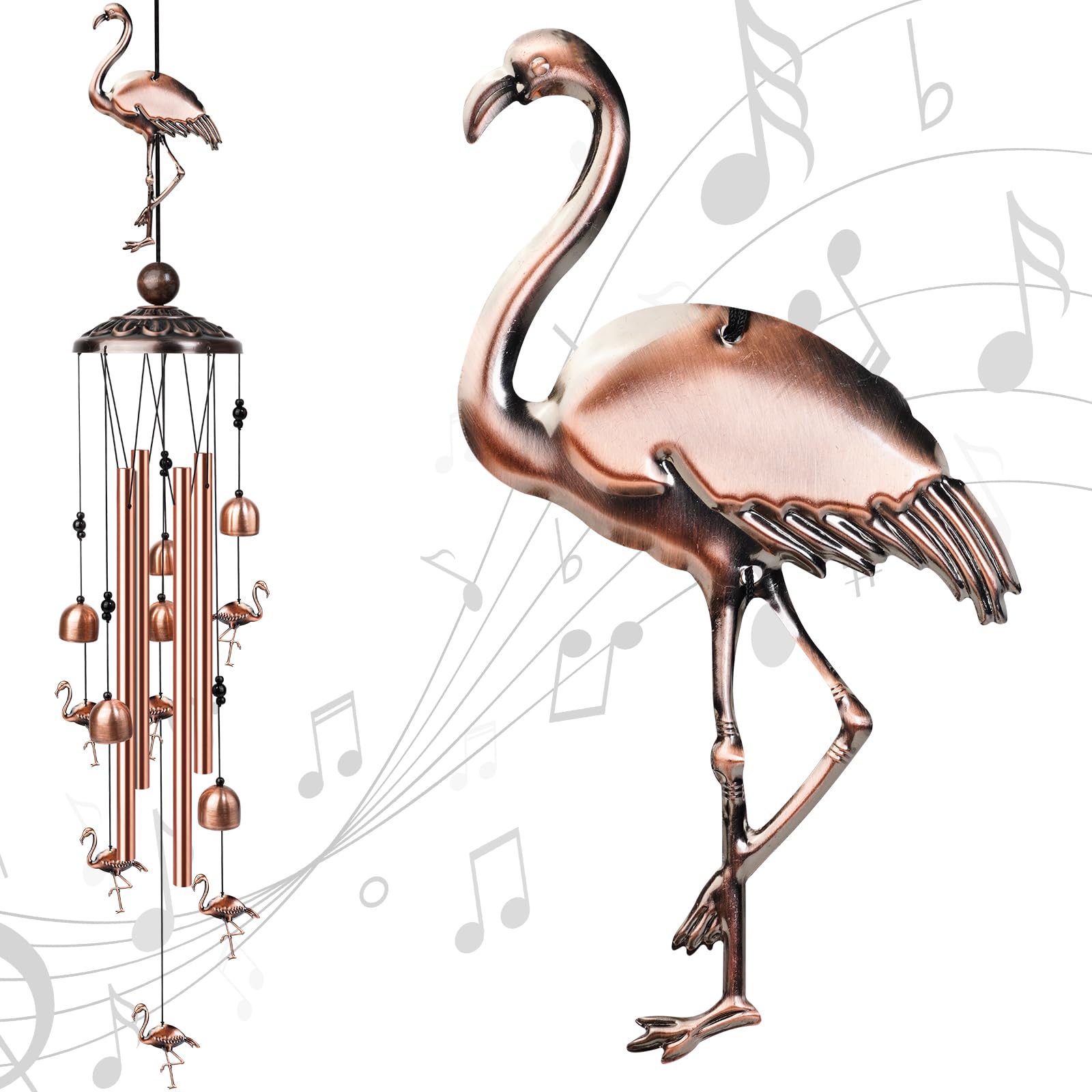 Amazon.com : Nowpis Flamingo Wind Chimes for Outside, Decorative Wind ...