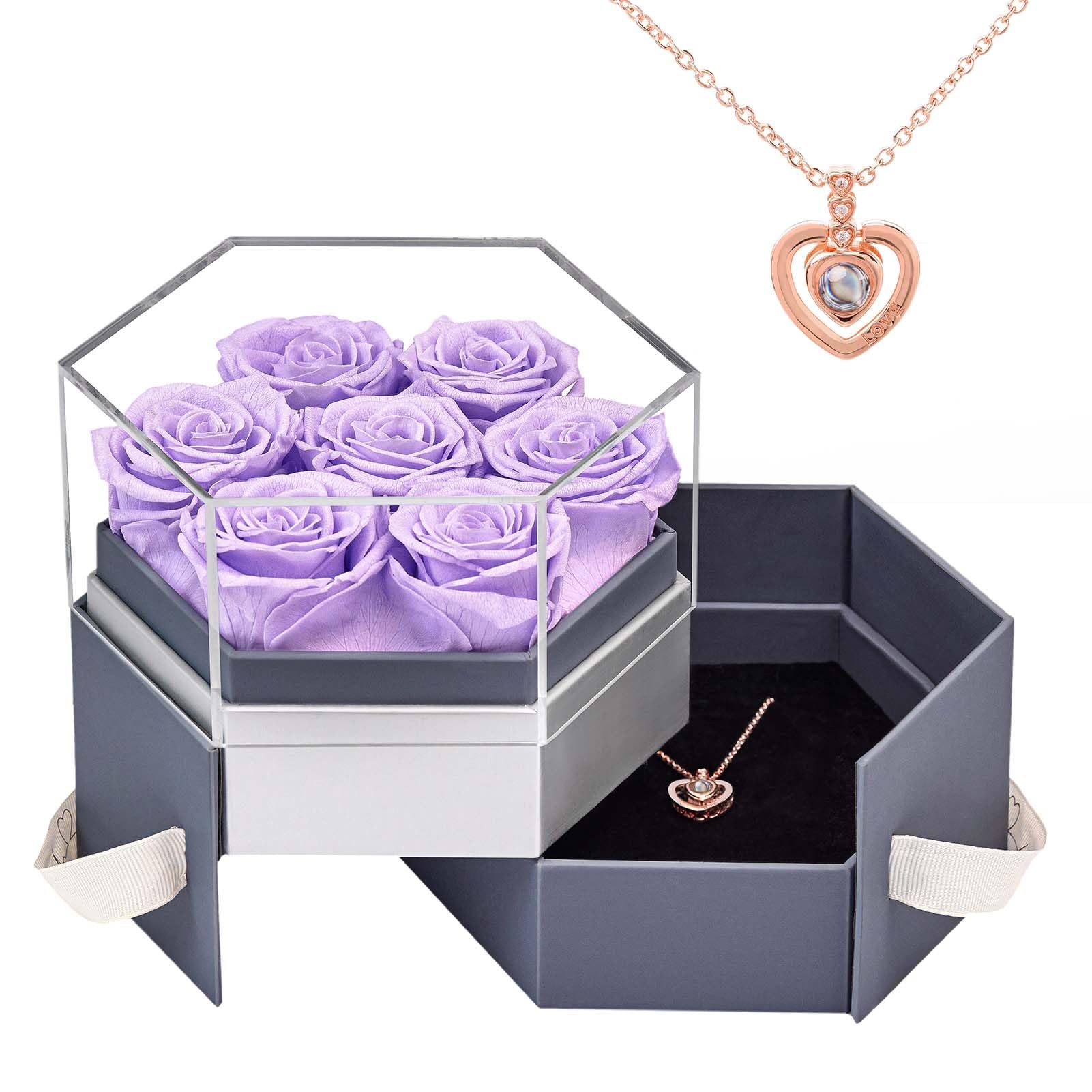 Amazon.com: Beaulasting Roses Forever Flowers 7-Piece Preserved Roses ...