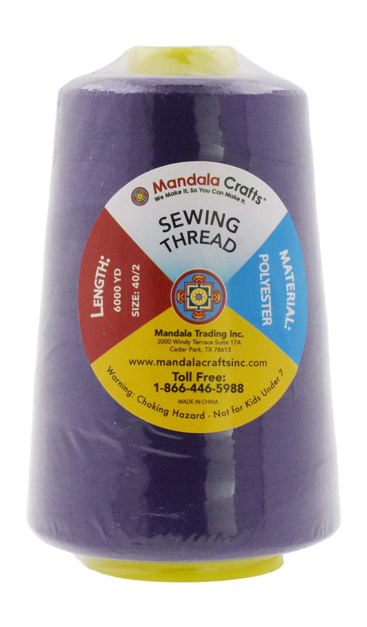 Snapklik.com : Mandala Crafts 4 Pack Of Serger Threads Cones Spools