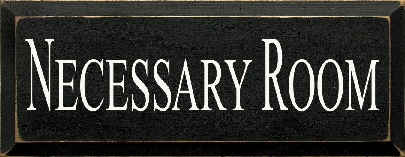 Amazon.com: Wooden Sign - Necessary Room (Black) : Home & Kitchen