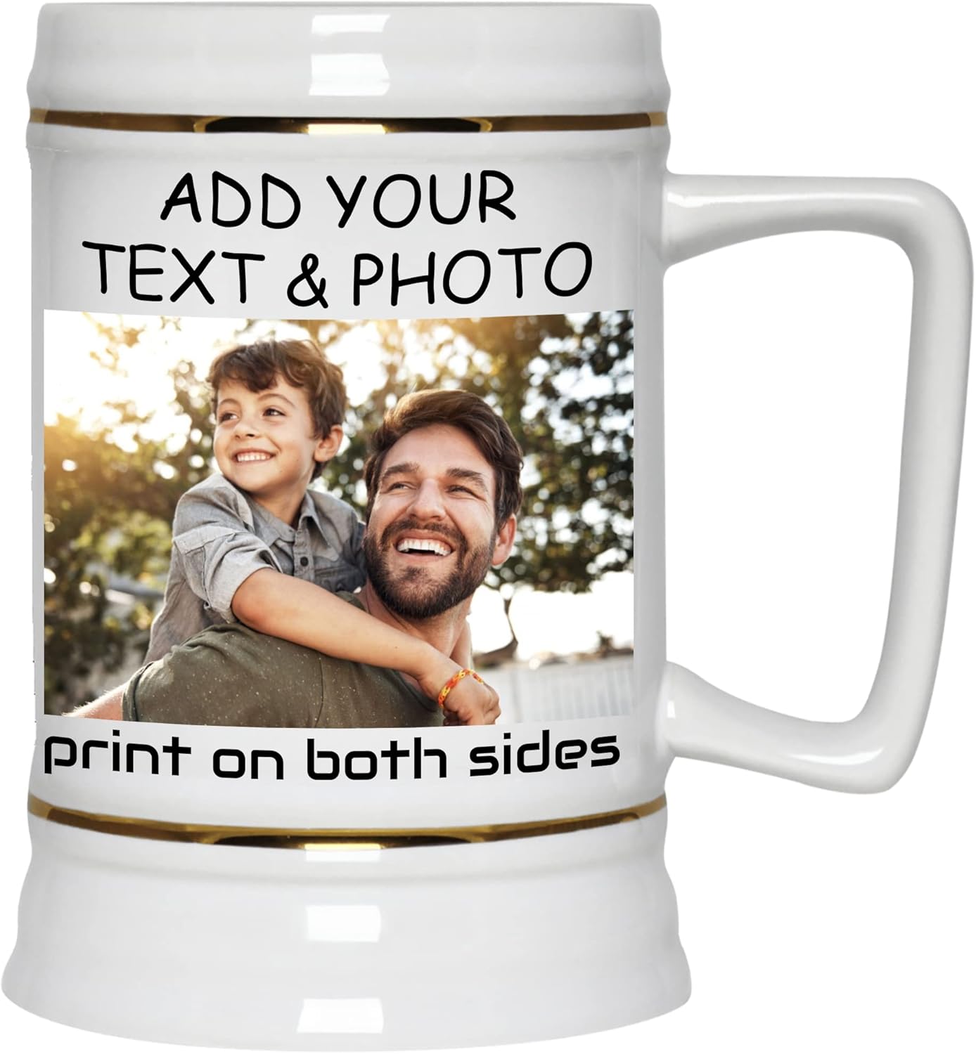 Amazon.com | Personalized 22 oz. Beer Mug - Custom Ceramic Beer Stein ...