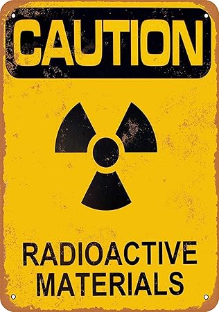 Amazon.com: Jeremy Mann Nice Tin Sign Metal Sign Caution Radioactive ...
