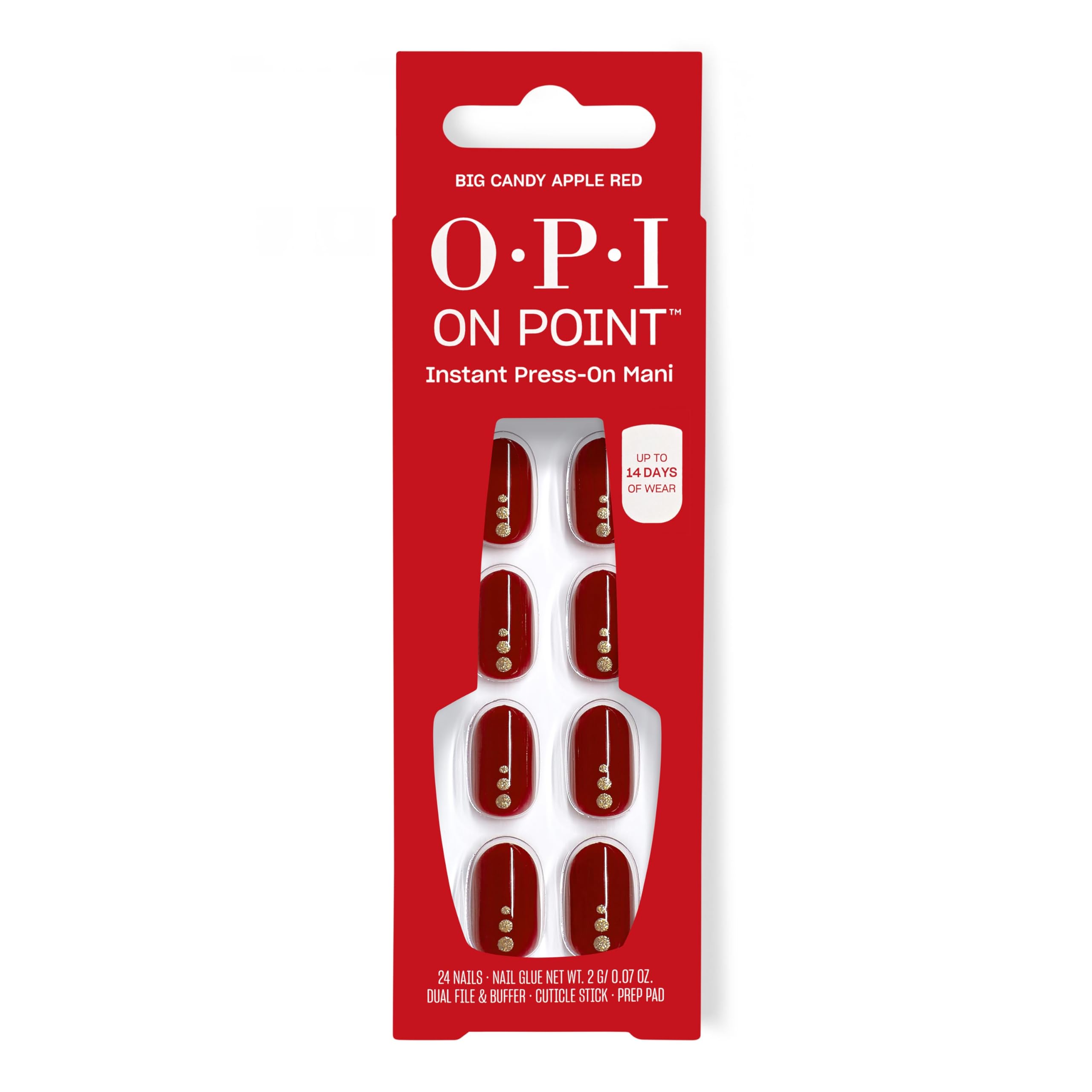 Snapklik.com : OPI On Point Big Candy Apple Red Short Round Bright Red