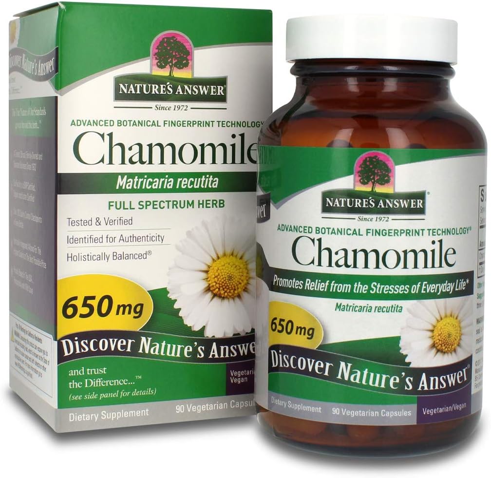 Amazon.com: Nature's Way Chamomile Flowers, Capsules, 100 Count (Pack ...