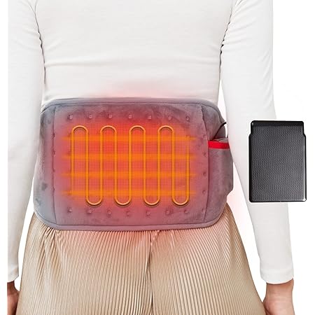 Amazon.com: Cordless Heating Pad, ALLJOY【Rechargeable】 Portable Heating ...