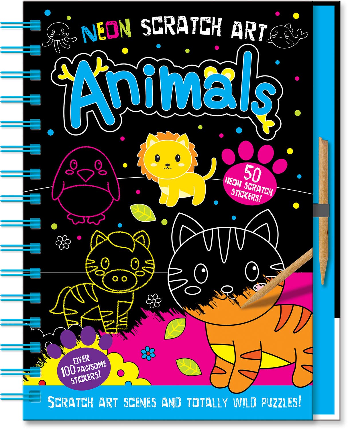 Neon Scratch Art Animals: Connie Isaacs: 9781801056328: Amazon.com: Books