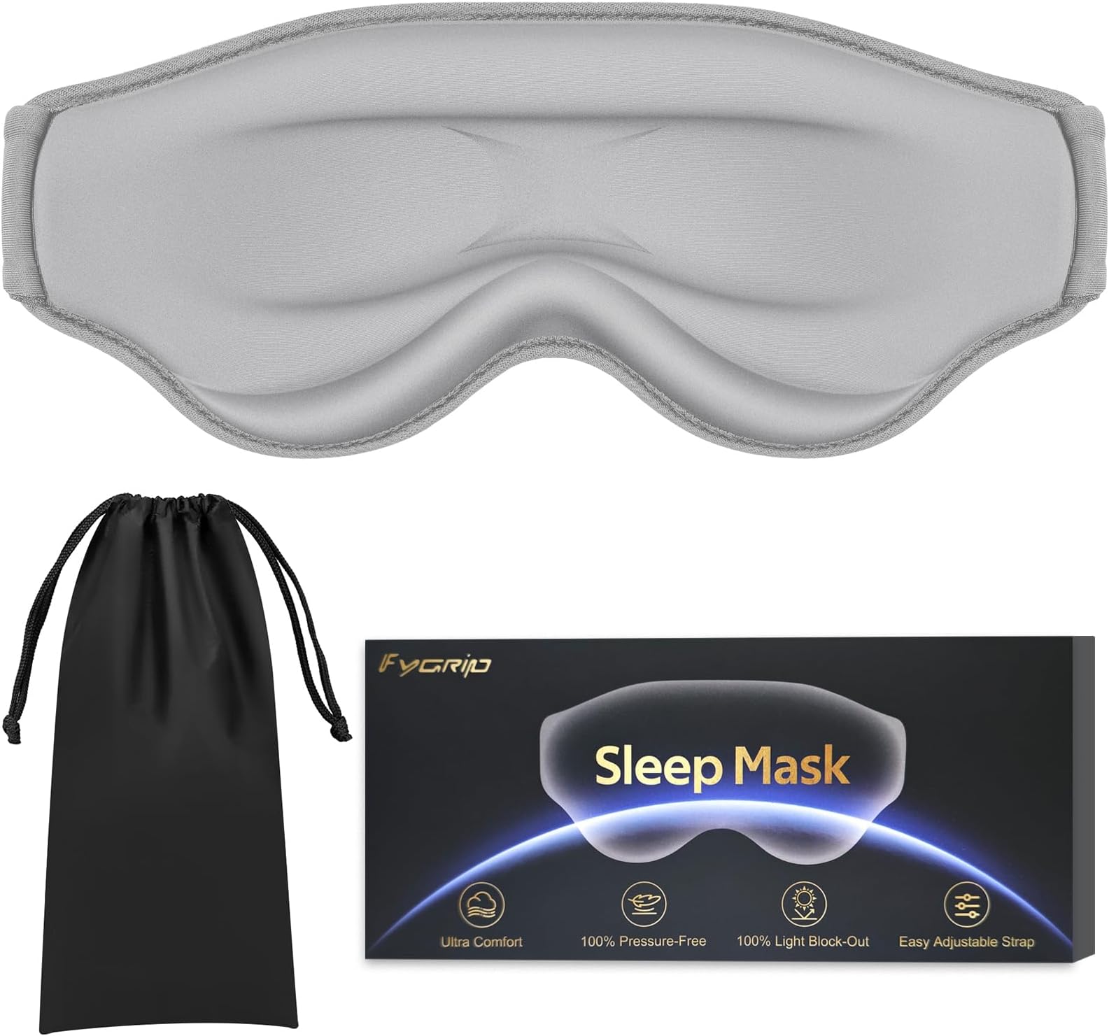 Amazon.com: Fygrip 3D Cooling Eye Mask Sleep Mask for Men & Women, 100% ...