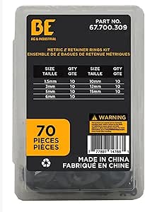 Amazon.com: BE Kit E Retainer Rings, Metric : Automotive