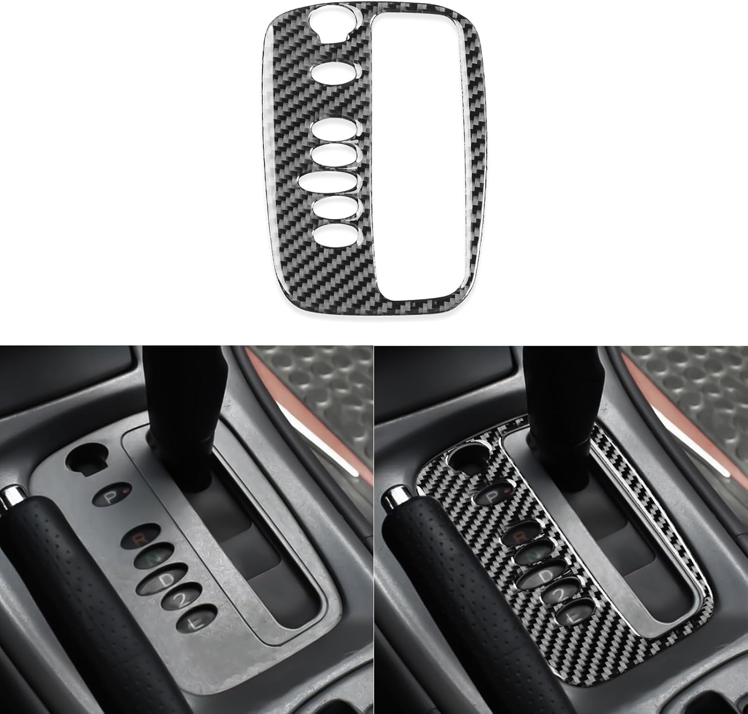 Amazon.com: PJFUS Real Premium Carbon Fiber Car Center Console Gear ...