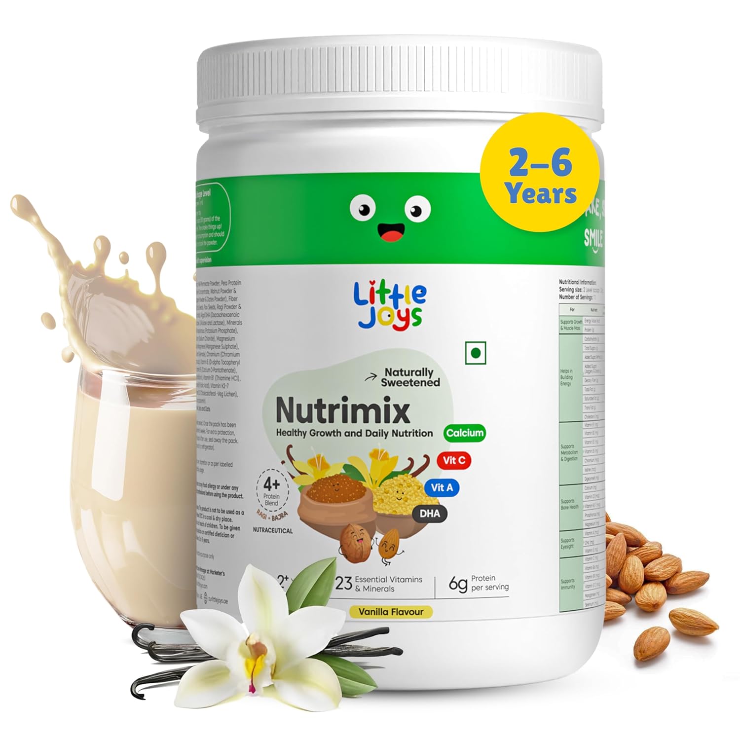 Little Joys Nutrimix Powder (2-6 Years) 400g | Vanilla Flavour | No ...