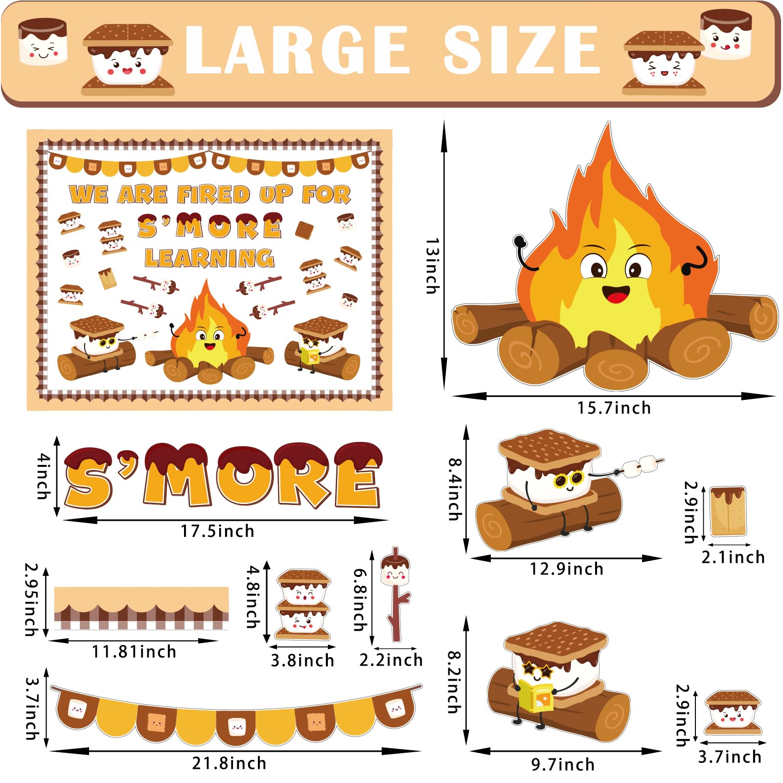 Snapklik.com : Camping Campfire Bulletin Board Decorations Set ...