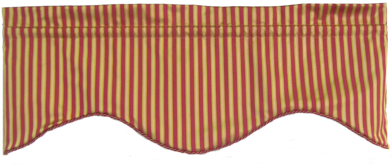 RLF HOME Royal Stripe Bravo Valance, Red : Amazon.in