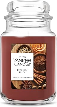 Amazon.com: Yankee Candle Kitchen Spice, Holiday Scented Candle, 22oz ...