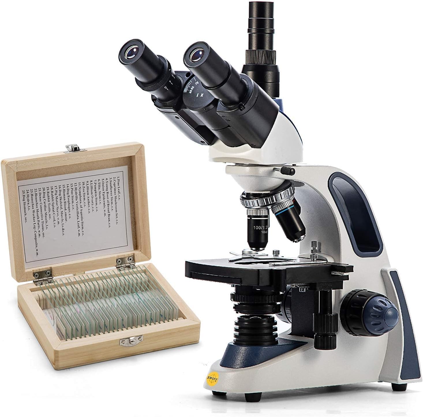 Amazon.com: SWIFT Trinocular Compound Microscope SW380T, 40X-2500X ...