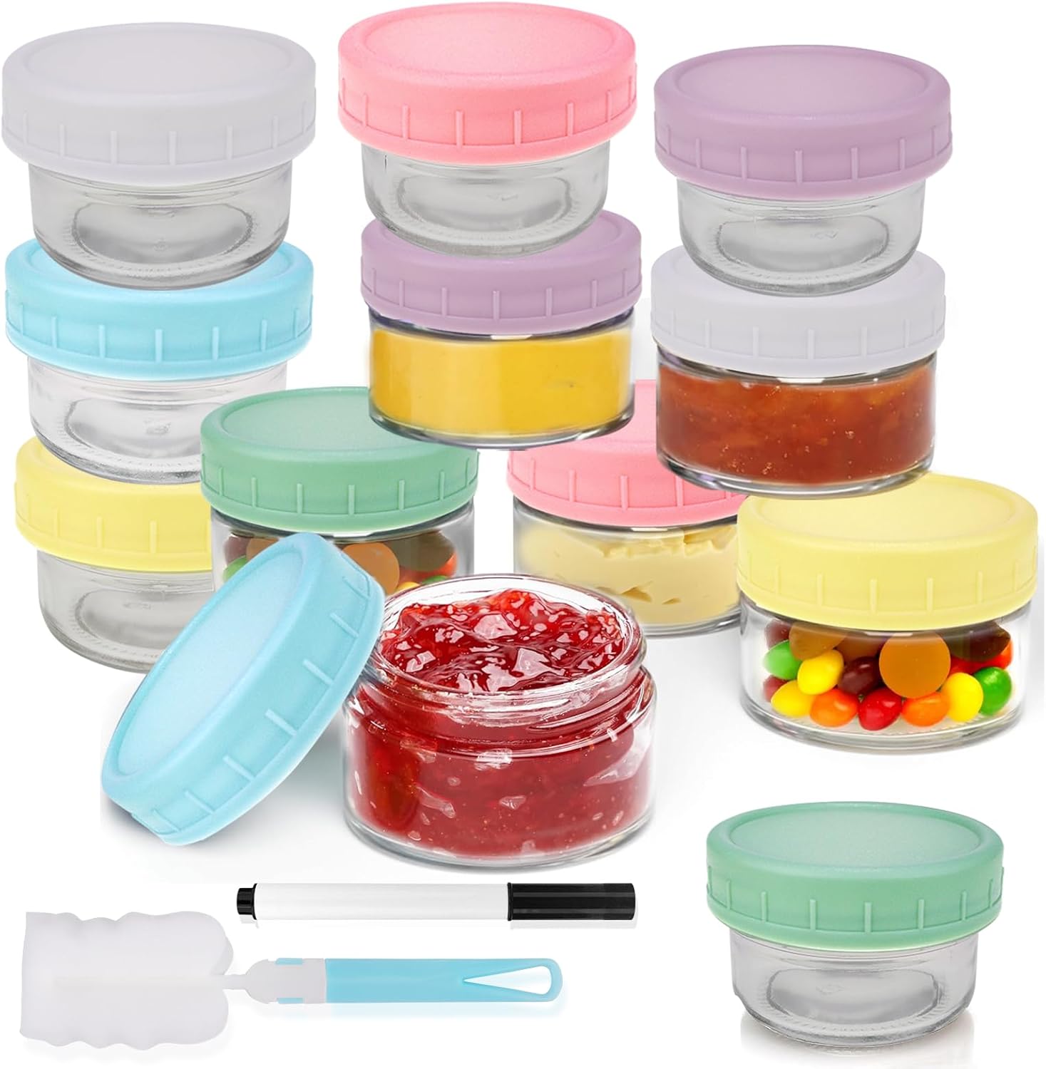 Amazon.com: Z-synka 10-Pack Salad Dressing Containers To Go, 2.7oz ...