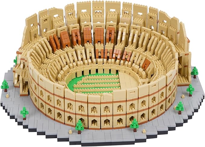 Amazon.com: Geniteen Building Blocks Set Roman Colosseum Model Micro ...