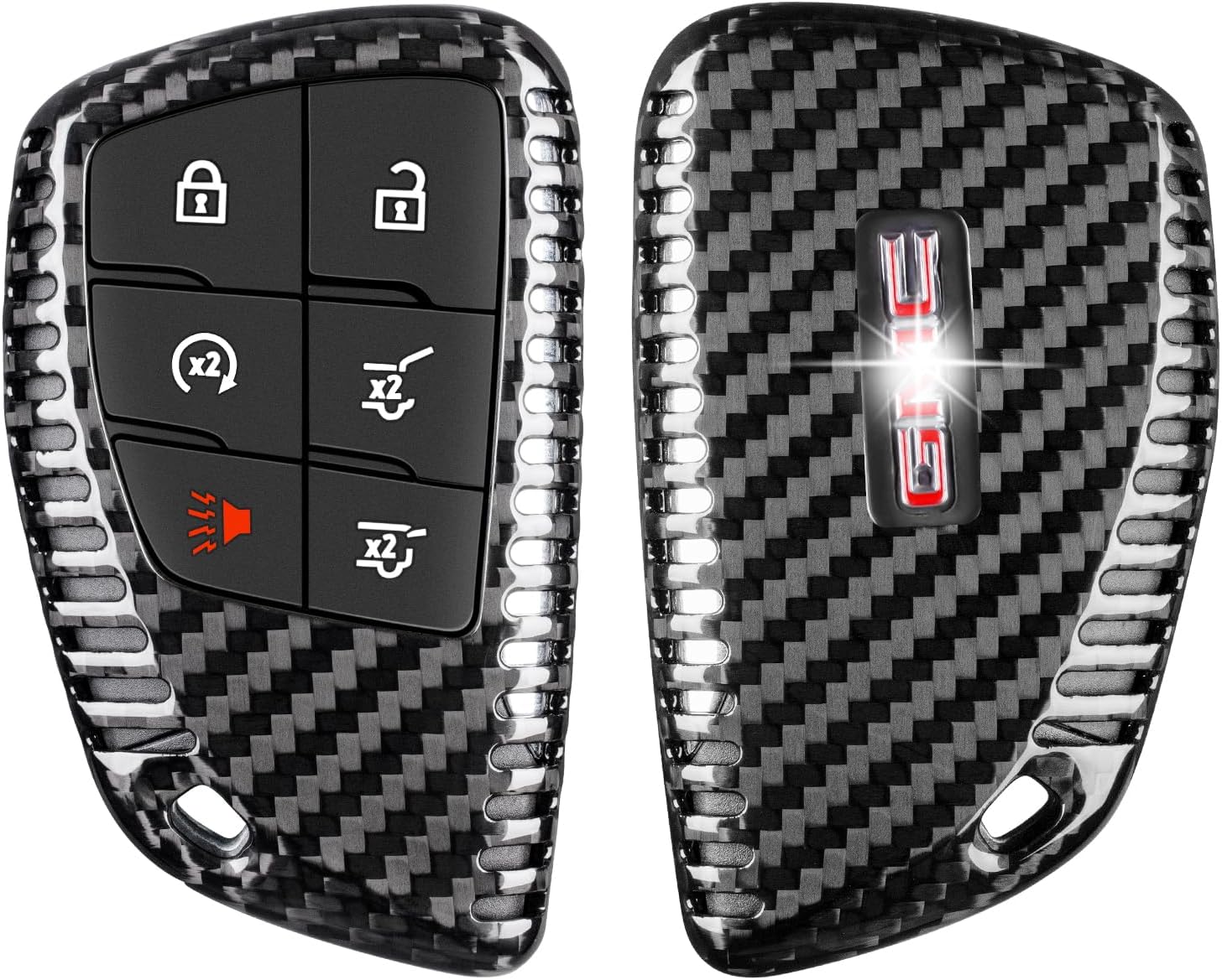 Real Carbon Fiber Key Fob Cover for Chevrolet Silverado & GMC, T-carbon ...