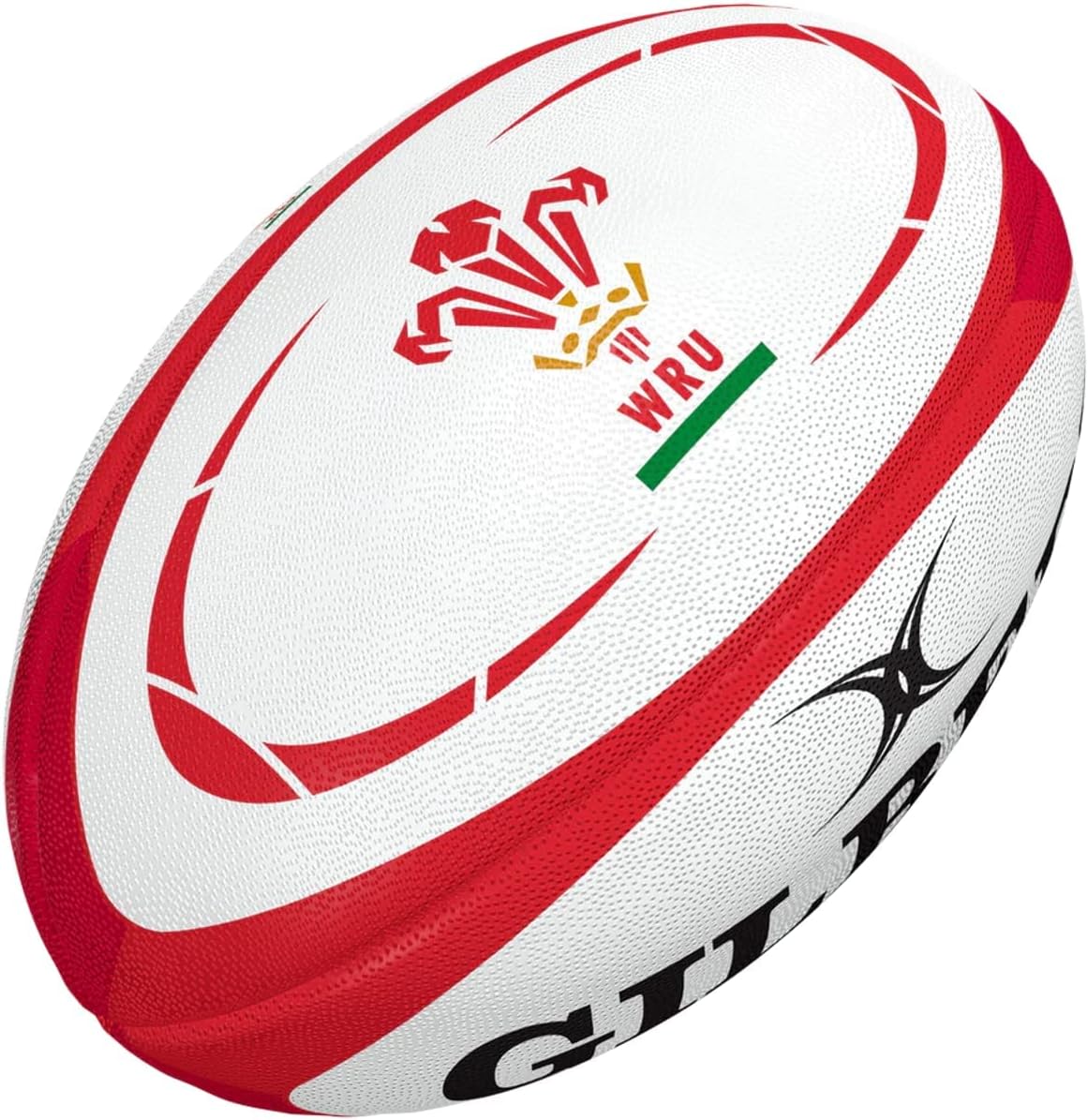 Gilbert Wales WRU Replica Rugby Ball 2020 - White and Red 5 : Amazon.co ...