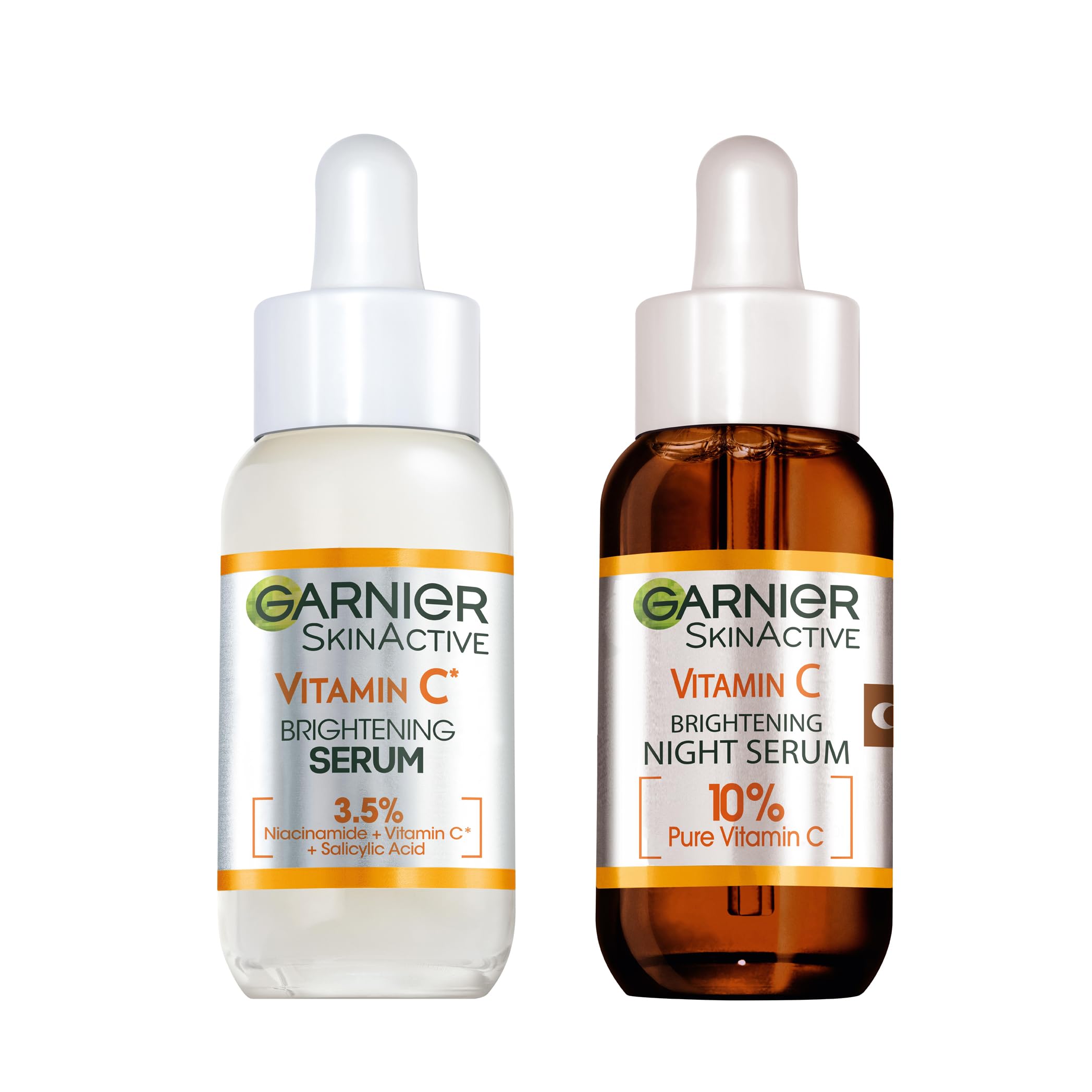 Garnier Vitamin C Serum Set, Day & Night Serums for Face and Neck, Anti ...