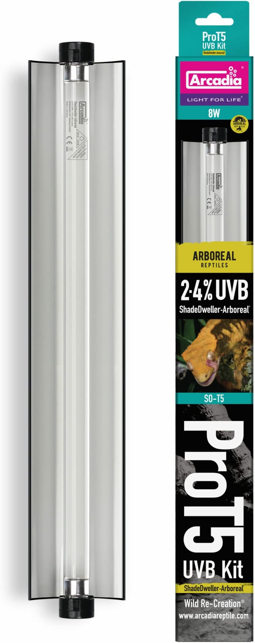Arcadia Pro T5 UVB Kit 7% ShadeDweller 8w : Amazon.co.uk: Pet Supplies