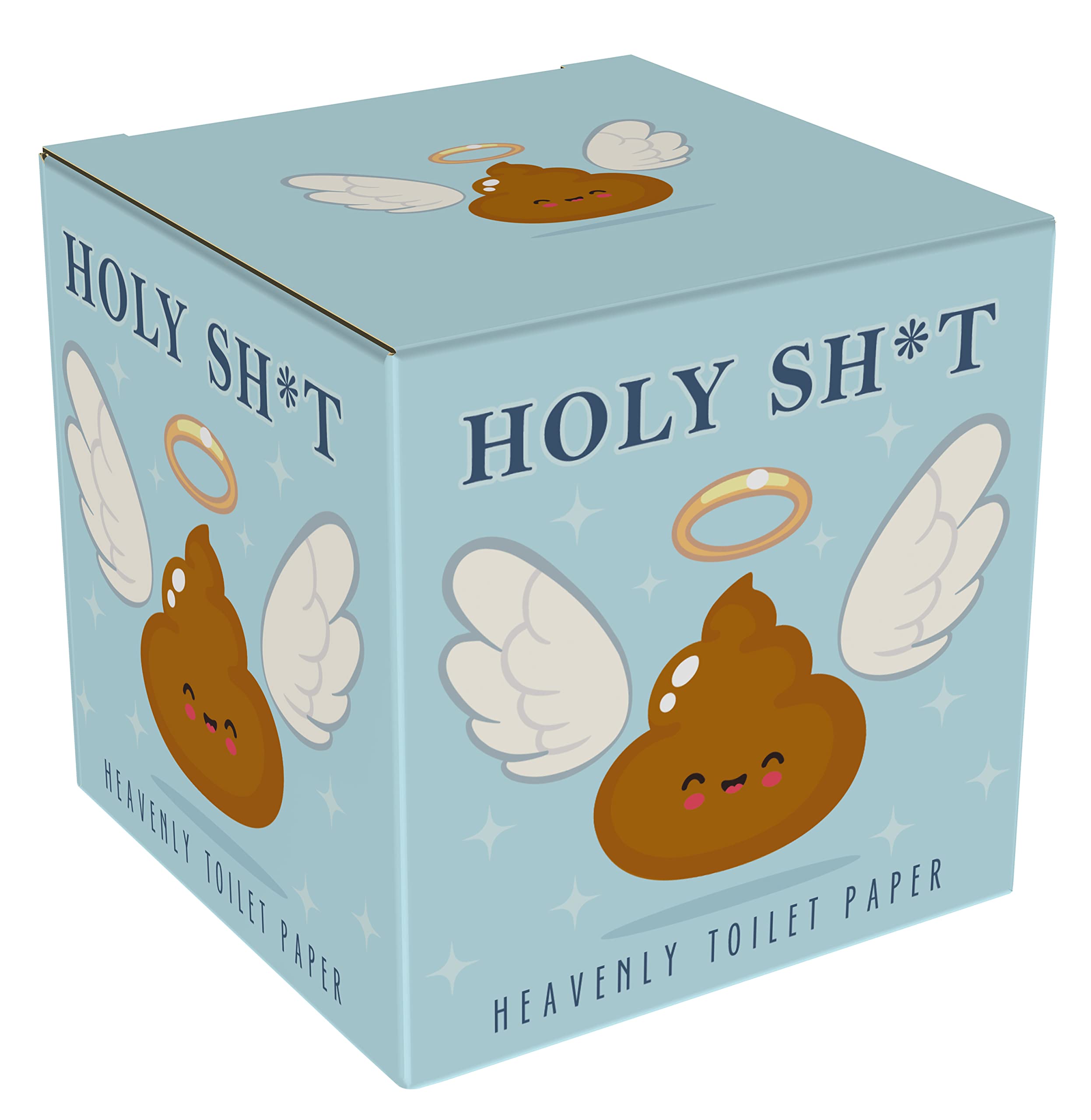 Diabolical Gifts Holy Shit Toilet Paper, White, 10.5cm x 10.5cm x 10 ...