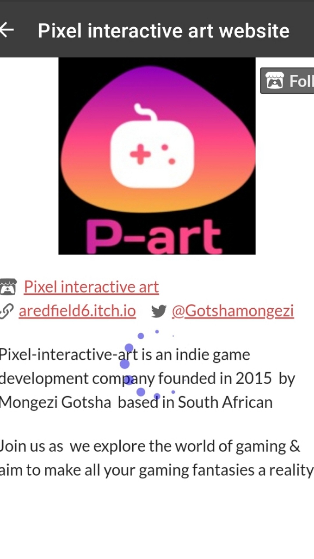 Pixel-interactive-art E-business card - App on Amazon Appstore