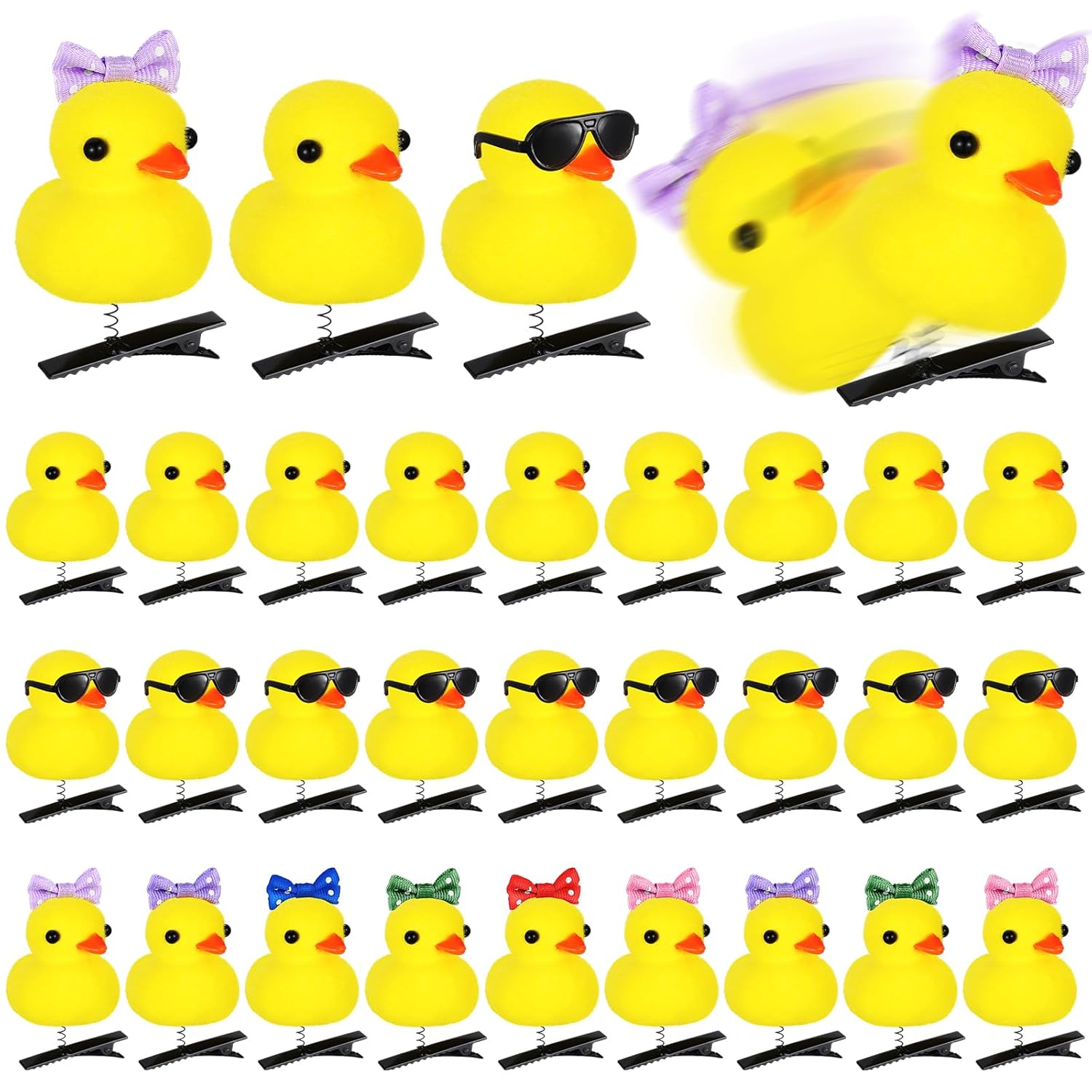 Amazon.com : Luinabio 30 Pcs Duck Hair Clips Yellow Duck Hairpin ...