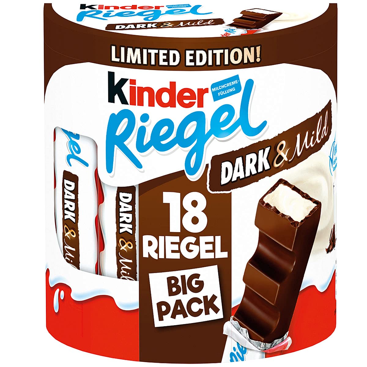 Kinder Riegel Dark & Mild milde Milchcreme und dunkle Schokolade 378g ...