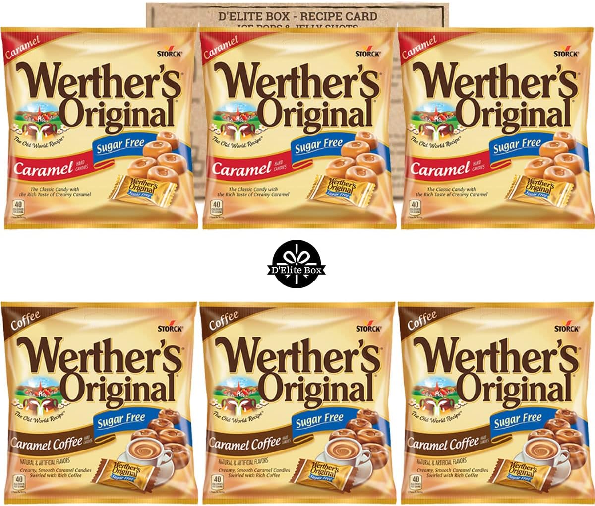 Amazon.com : Werthers Sugar Free Hard Candy Variety Pack of 6 Bags (1 ...
