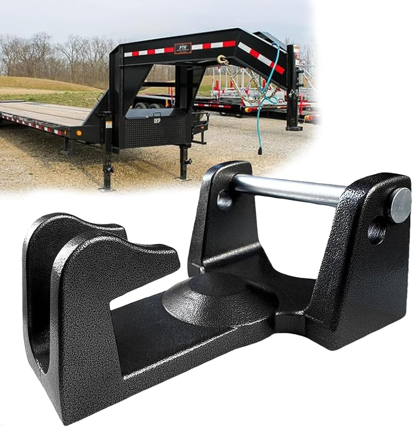 Amazon.com: Heavy Duty Gooseneck Trailer Lock for Most Gooseneck Hitch ...
