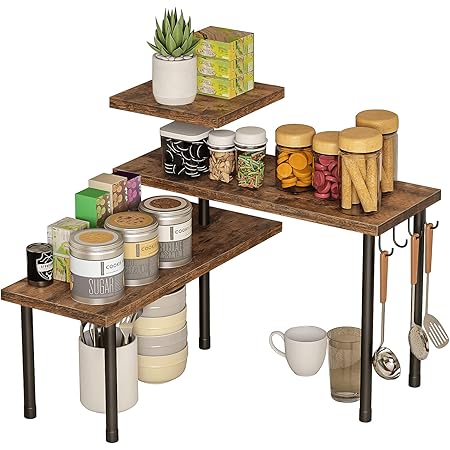 Amazon.com: Homode Kitchen Countertop Organizer, Corner Counter Shelf ...