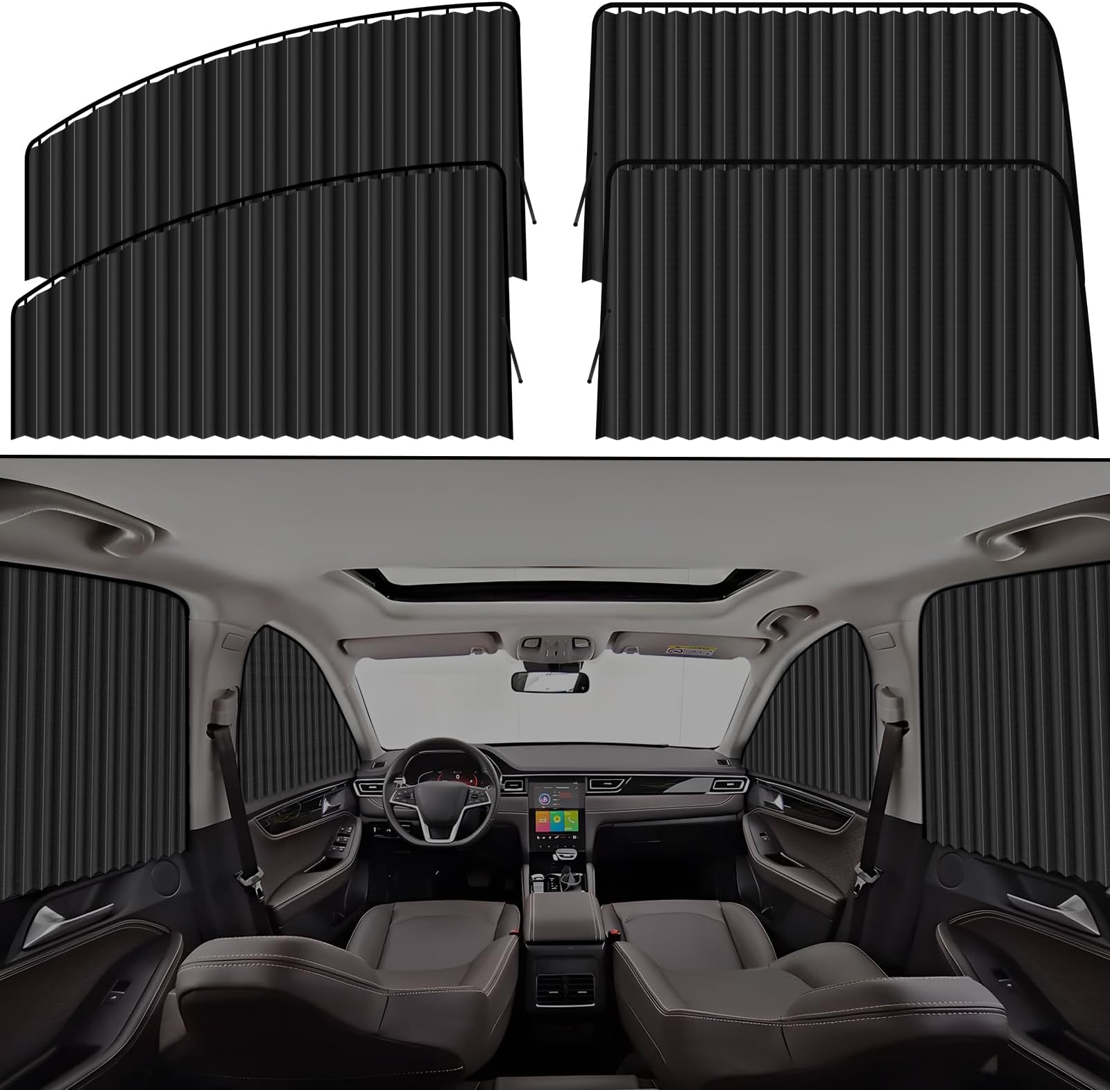Amazon.com: Magnetic Car Window Shade - Full Blackout for UV Block ...