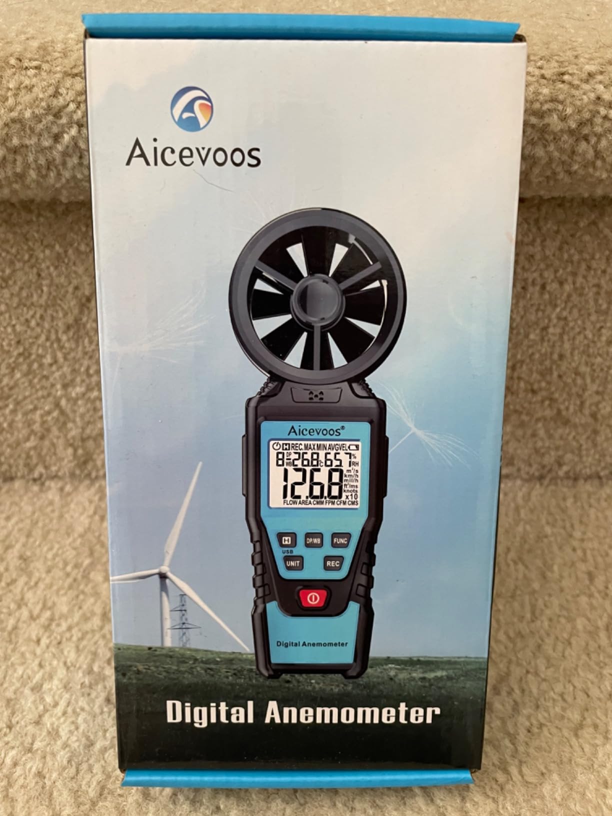 $9/mo - Finance Aicevoos H7 Digital Anemometer Handheld Wind Speed ...