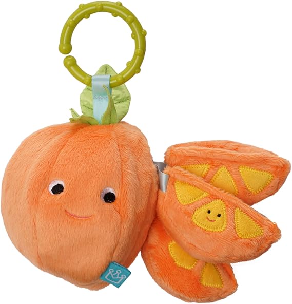 Amazon.com: Manhattan Toy Mini-Apple Farm Orange Baby Travel Toy with ...