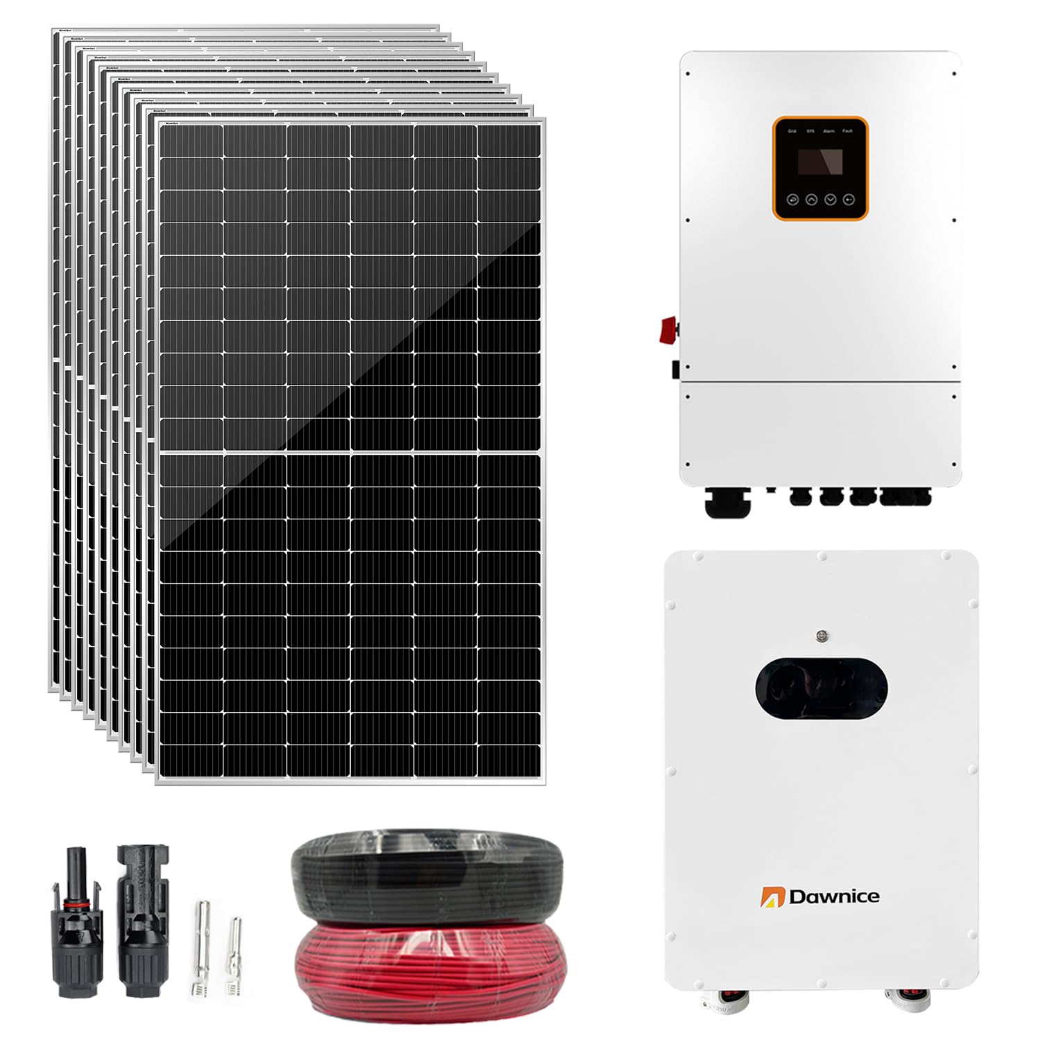 Amazon.com : Dawnice 5kW Solar System Complete Kit Off Grid On Grid ...