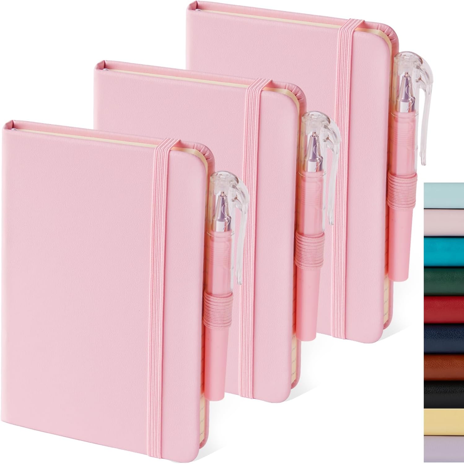 Amazon.com : NIRMIRO Small Notebook Journal with Pen, 3 Pack Mini ...