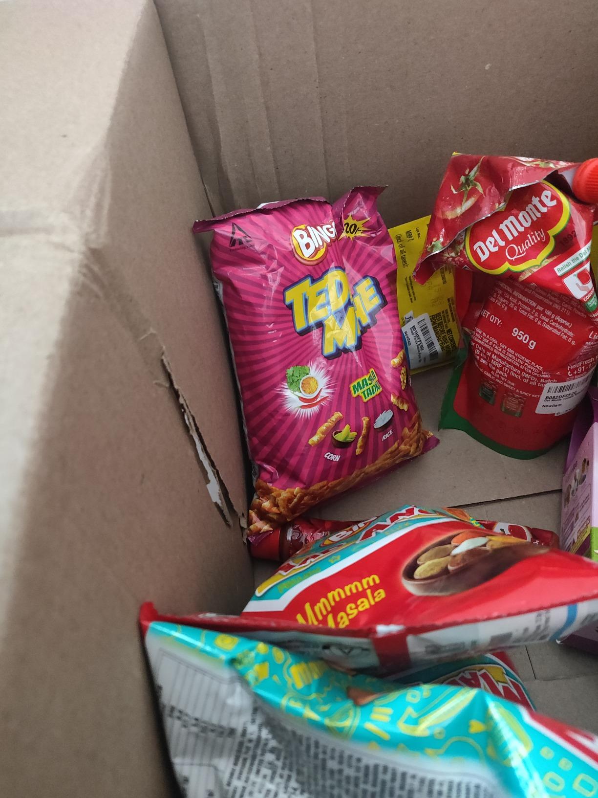 Bingo! Tedhe Medhe Masala Tadka, 90g, Spindle Shaped Crunchy Snack with ...