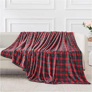 GC GAVENO CAVAILIA Ultimate Flannel Tartan Check Fleece Blanket Throw ...
