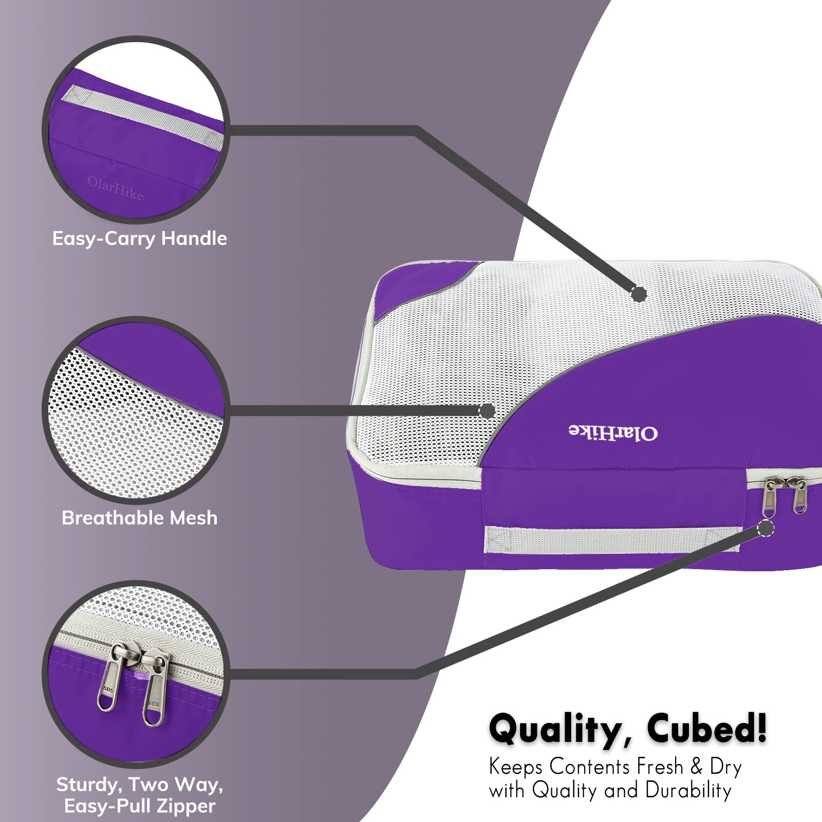 OlarHike 8 Set Packing Cubes for Travel, 4 Various Sizes(Extra Large ...