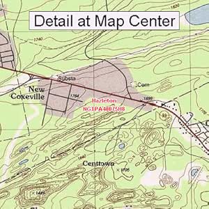 Amazon.com : USGS Topographic Quadrangle Map - Hazleton, Pennsylvania ...