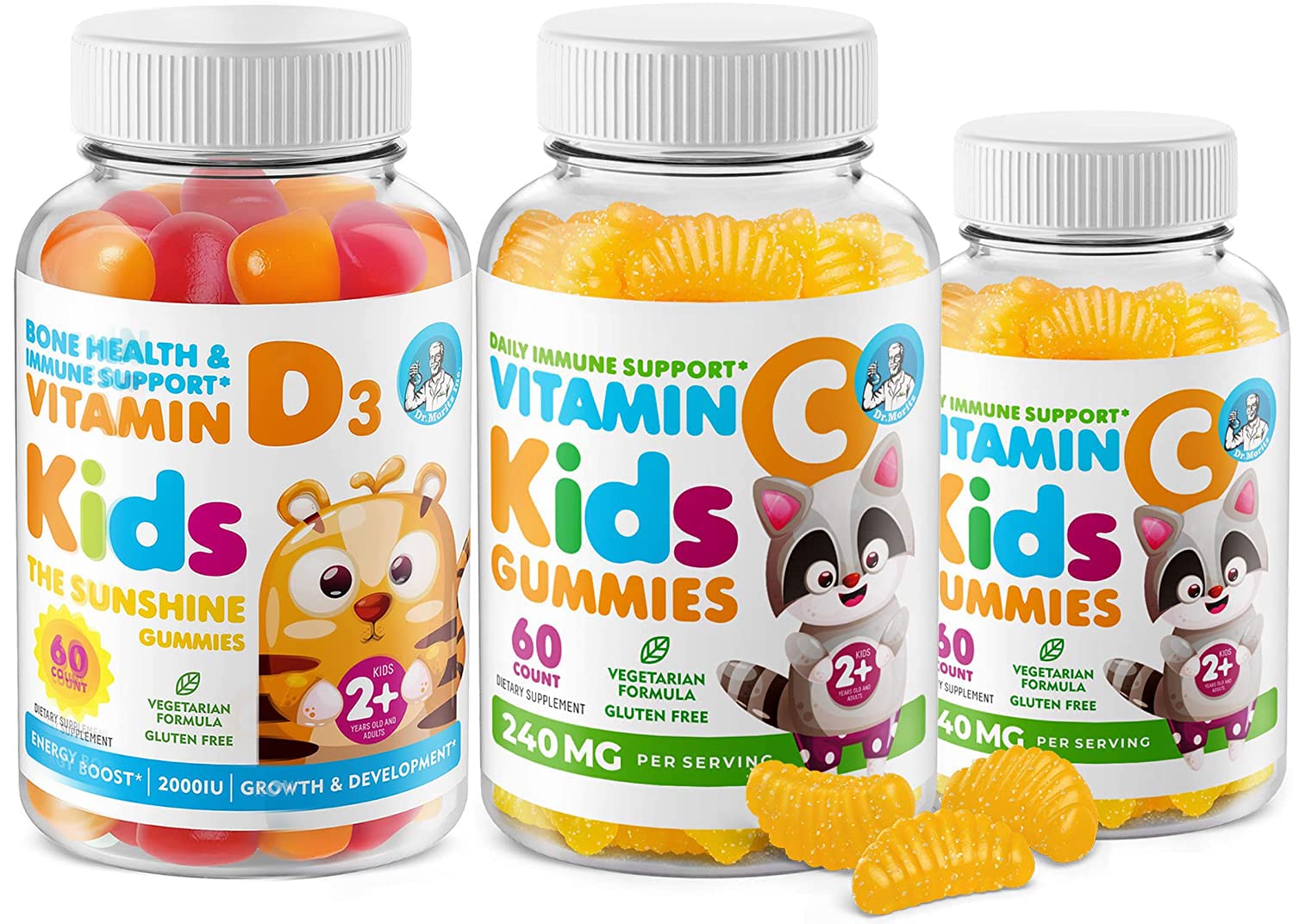 Amazon.com: DR. MORITZ Vitamin D Gummies for Kids & Adults and Vitamin ...