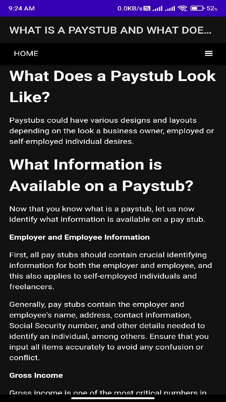 WHAT IS A PAYSTUB AND WHAT DOES A PAYSTUB LOOK LIKE? - App on Amazon Appstore