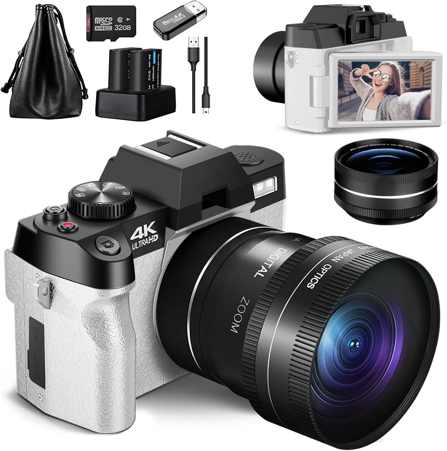 Amazon.com : G-Anica 4K Digital Cameras for Photography，48MP/60FPS ...