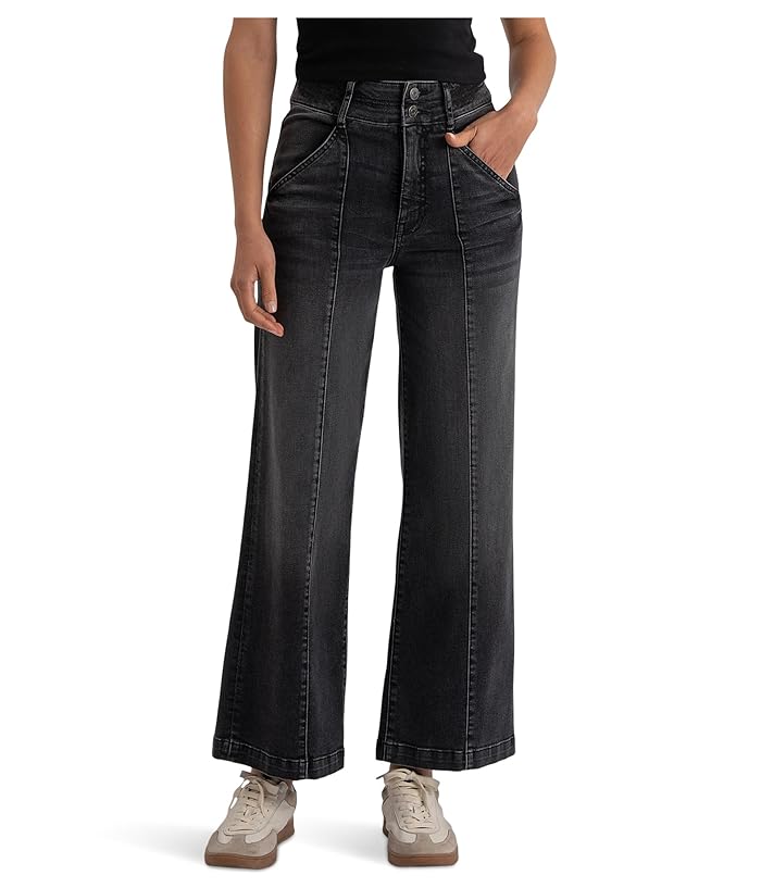 Women's KUT from the Kloth Meg High-rise Fab Ab Wide Leg Slanted Front ...