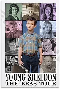 Comedy TV Series Young Sheldon Art Poster (7) Artworks Picture Print ...