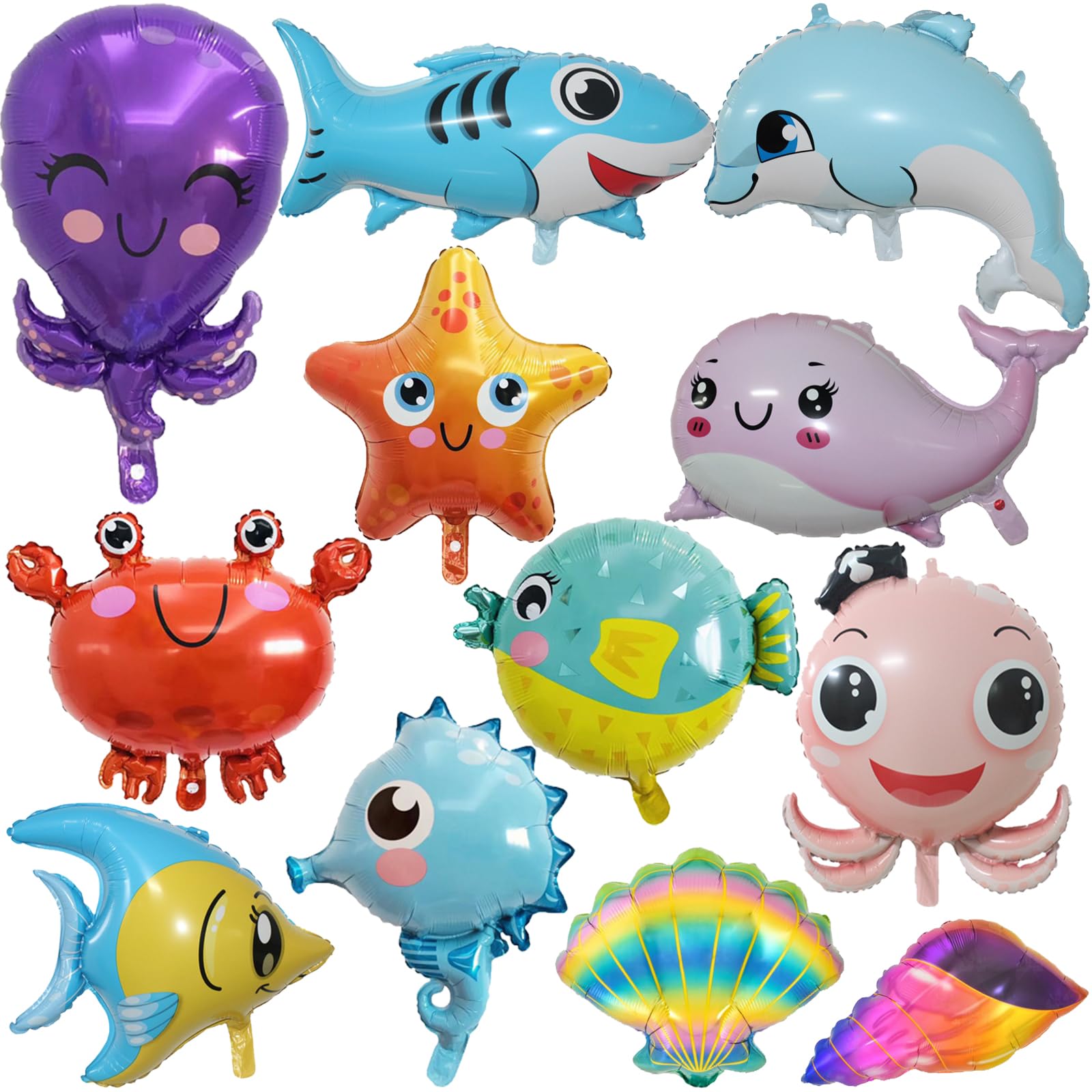 Snapklik.com : Sea Animals Balloons,12 PCS 20-30 Inch Under The Sea ...