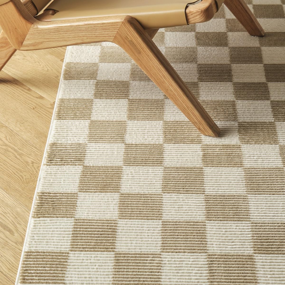 Amazon.com: Revival Rugs Gambit 5'3"x8' Checkered Rug Washable Area Rug ...