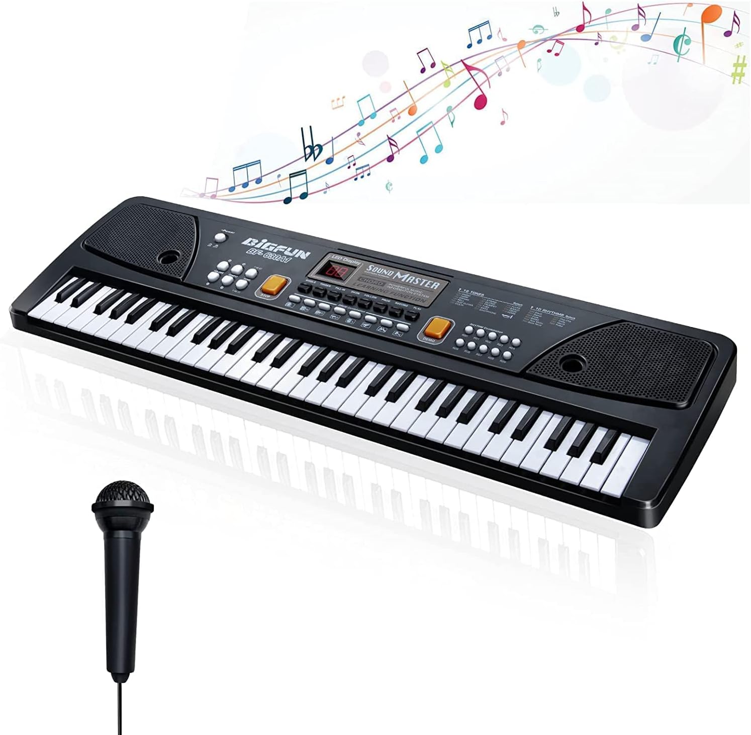 Licpo 61 Keys Keyboard Piano, Portable Electronic Piano Keyboard with ...
