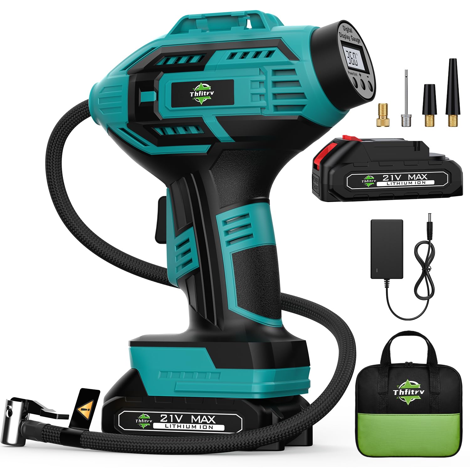 Thfitrv Tire Inflator Portable Air Compressor - 150 PSI Air Pump for ...